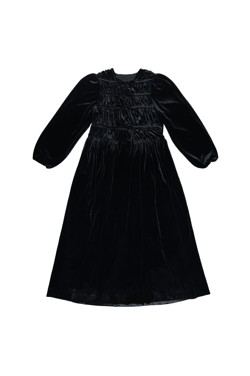 Vera Dress in Velour Black #8119V FINAL SALE – Zaikamoya