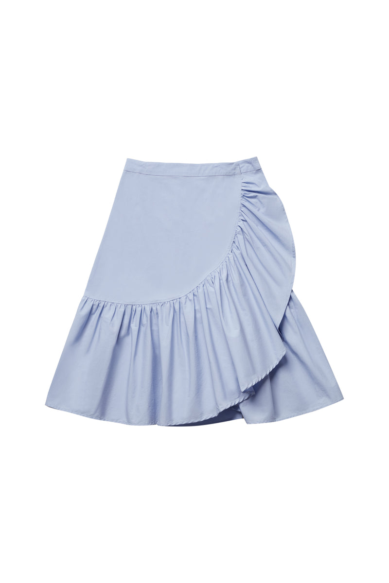 Ruffle Skirt in Blue #4030S FINAL SALE – Zaikamoya